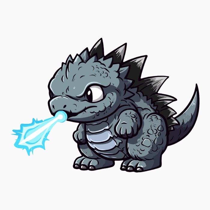 Camiseta Premium Unisex «Chibi Godzilla V2» De Tatowapo - SuperFan.art